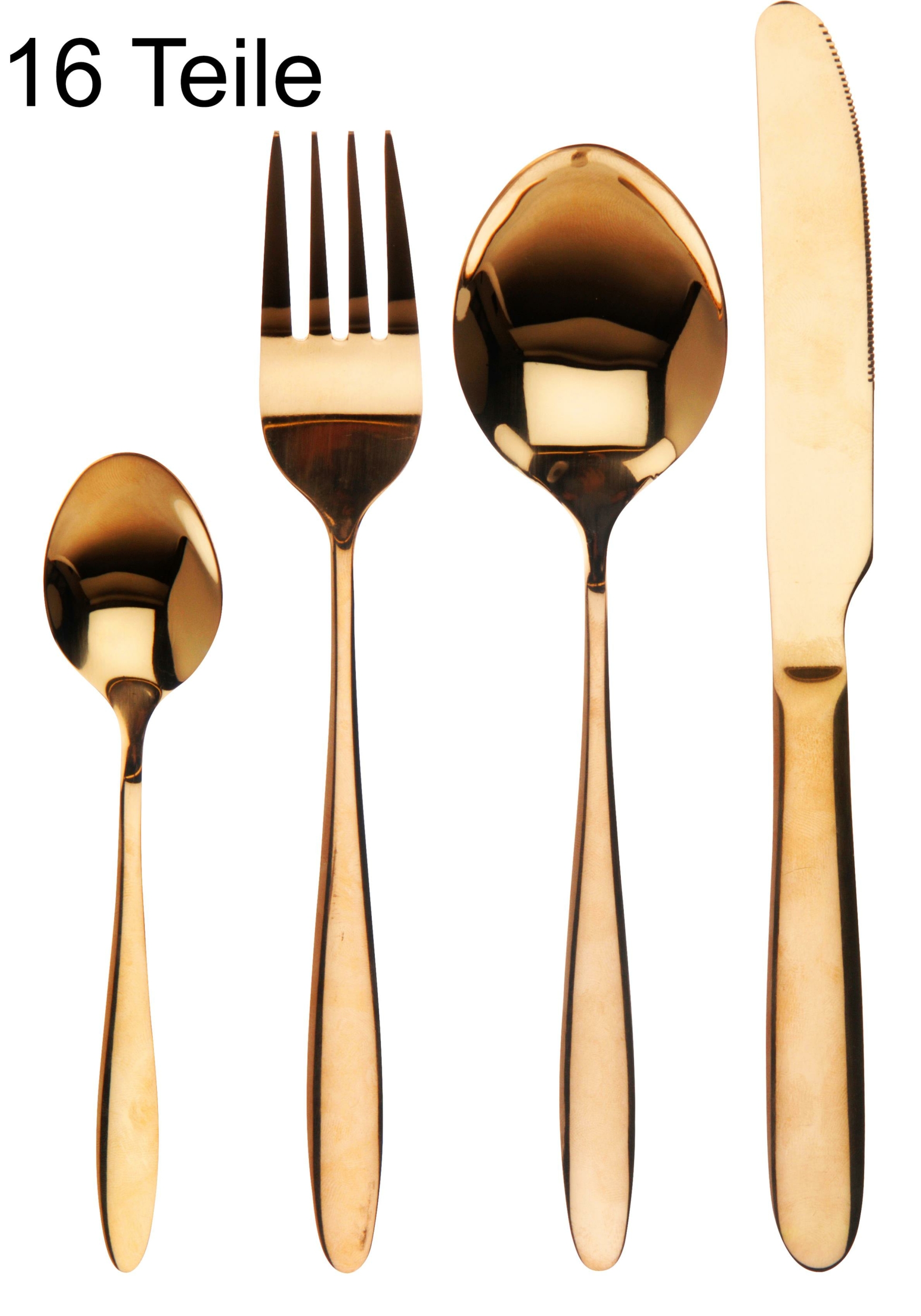 Hochweriges Besteckset in Gold/Messing - festlich schön, 23,99