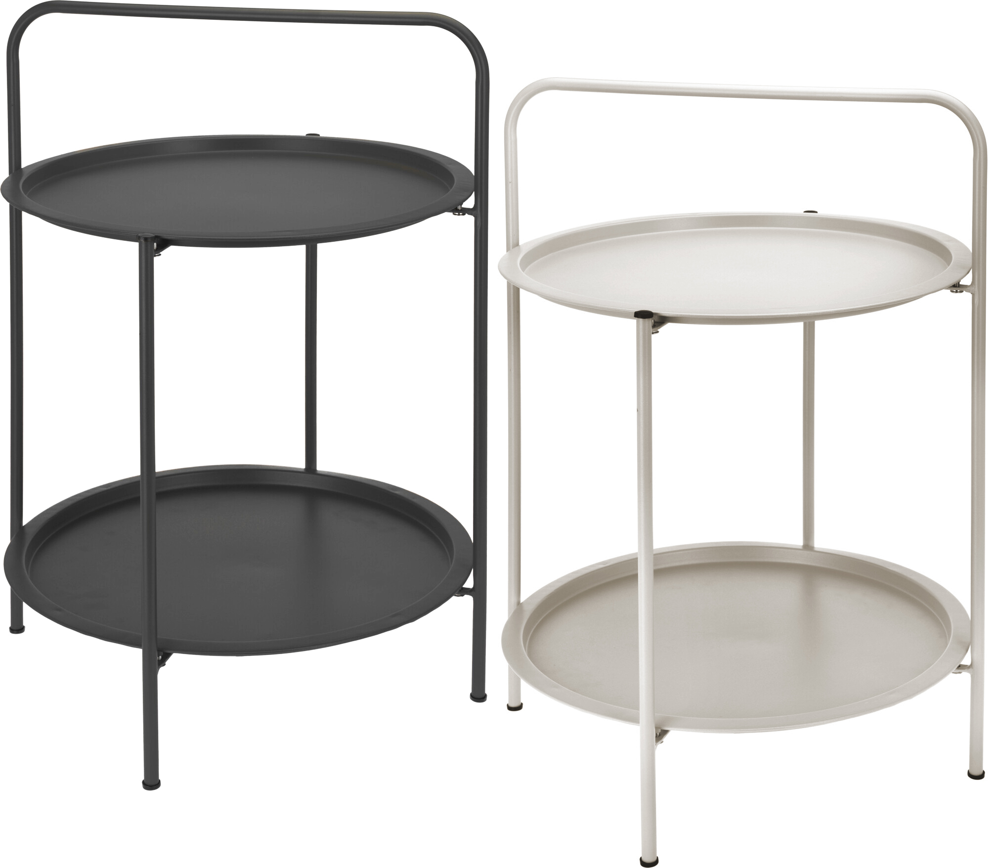Outdoor Beistelltisch RAGNA mit 2 Etagen - Ø: 50 cm H: 66 cm - Sc, 32,00