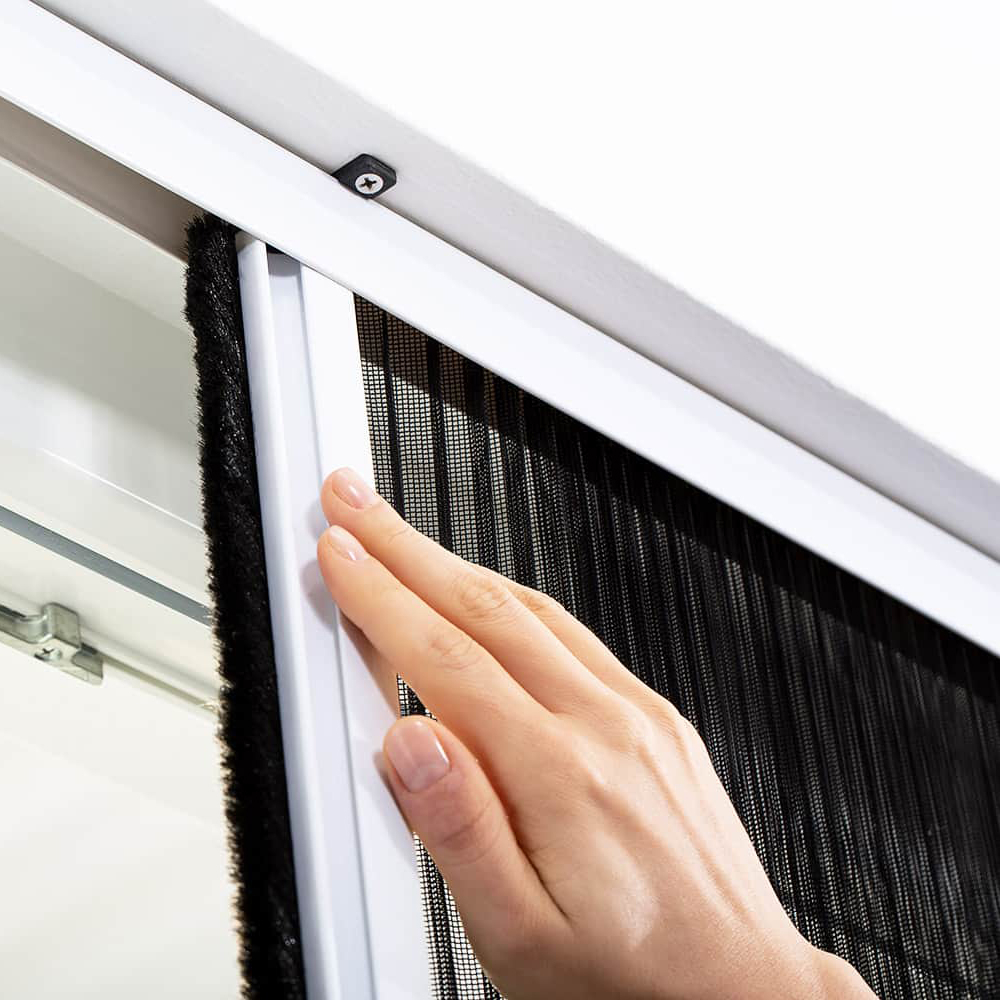 Premium Slim Fliegengitter Plissee für Tür - Alu Plisseetür Profi, 74,99