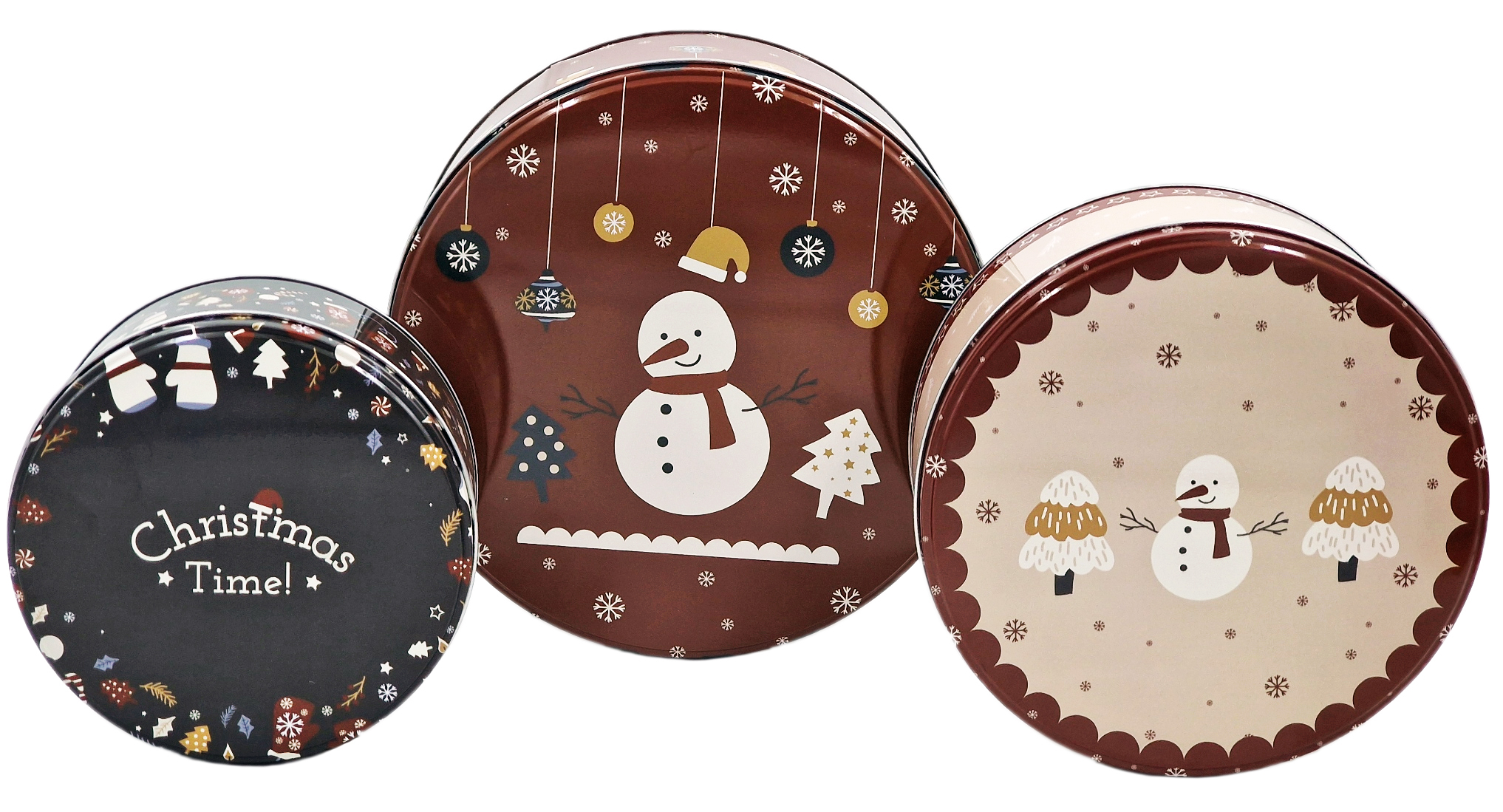 Keksdosen SNOWMAN 3er Set - Plätzchendosen Gebäckdose Blechdose W, 8,99